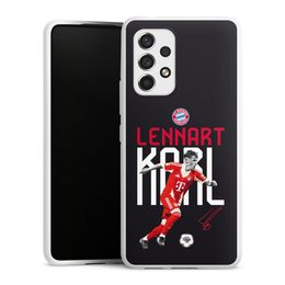 DeinDesign Galaxy A53 5G Handy Silikon H&uuml;lle Case wei&szlig; Handyh&uuml;lle Fcb Lennart Karl Official Licensed Product Silikon Case
