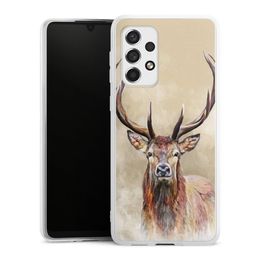 DeinDesign Galaxy A33 5G Handy Silikon H&uuml;lle Case transparent Handyh&uuml;lle Deer Reindeer Animal Look Silikon Case
