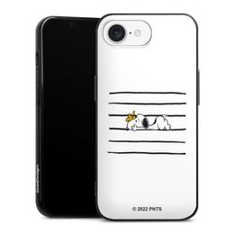 DeinDesign iPhone 16e Handy Silikon H&uuml;lle Case schwarz Handyh&uuml;lle Snoopy Dog Peanuts