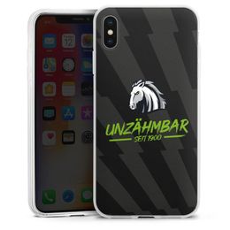 DeinDesign iPhone Xs Max Handy Silikon H&uuml;lle Case transparent Handyh&uuml;lle Horse Borussia M&ouml;nchengladbach Official Licensed Product Silikon Case