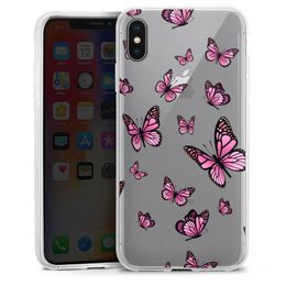 DeinDesign iPhone Xs Max Handy Silikon H&uuml;lle Case transparent Handyh&uuml;lle Butterfly Motiv Ohne Hintergrund Muster Silikon Case
