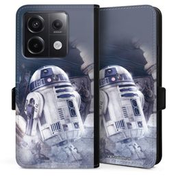 DeinDesign Xiaomi Redmi Note 13 Pro 5G Handy Klapph&uuml;lle Handyh&uuml;lle aus Kunst Leder schwarz Flip Case Robot Merchandise Star Wars Sideflip mit Lasche
