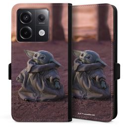 DeinDesign Xiaomi Redmi Note 13 Pro 5G Handy Klapph&uuml;lle Handyh&uuml;lle aus Kunst Leder schwarz Flip Case The Child Star Wars Baby Yoda Sideflip mit Lasche