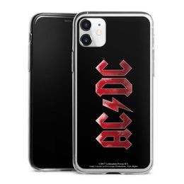 DeinDesign iPhone 11 Handy Slim Case Silikon Handyh&uuml;lle transparent H&uuml;lle extra d&uuml;nn Acdc Merchandise Logo Silikon Slim Case