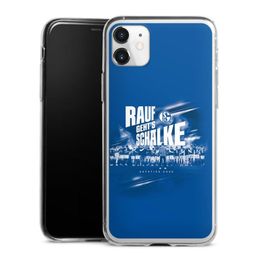 DeinDesign iPhone 11 Handy Slim Case Silikon Handyh&uuml;lle transparent H&uuml;lle extra d&uuml;nn Ascent Fc Schalke 04 Official Licensed Product Silikon Slim Case