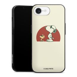 DeinDesign iPhone 16e Handy Silikon H&uuml;lle Case schwarz Handyh&uuml;lle Snoopy Official Licensed Product Kindheit