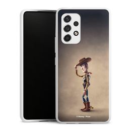 DeinDesign Galaxy A53 5G Handy Silikon H&uuml;lle Case wei&szlig; Handyh&uuml;lle Disney Pixar Toy Story Woody Silikon Case