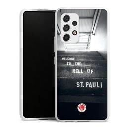 DeinDesign Galaxy A53 5G Handy Silikon H&uuml;lle Case wei&szlig; Handyh&uuml;lle Merchandise Official Licensed Product Fc St. Pauli Silikon Case