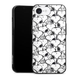 DeinDesign iPhone 16e Handy Silikon H&uuml;lle Case schwarz Handyh&uuml;lle Peanuts Snoopy Muster