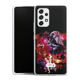 DeinDesign Galaxy A53 5G Handy Silikon H&uuml;lle Case wei&szlig; Handyh&uuml;lle Merchandise Star Wars Darth Vader Silikon Case