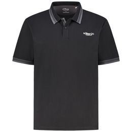 Herren Gro&szlig;e Gr&ouml;&szlig;en | s.Oliver Poloshirt mit Elasthan Farbe schwarz Gr&ouml;&szlig;e: 6XL