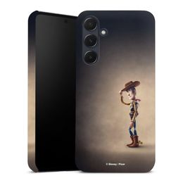 DeinDesign Galaxy A55 5G Handy Premium Case Smartphone Handyh&uuml;lle Schutzh&uuml;lle gl&auml;nzend Disney Pixar Toy Story Woody Premium Case