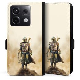 DeinDesign Xiaomi Redmi Note 13 Pro 5G Handy Klapph&uuml;lle Handyh&uuml;lle aus Kunst Leder schwarz Flip Case Official Licensed Product The Mandalorian Star Wars Sideflip