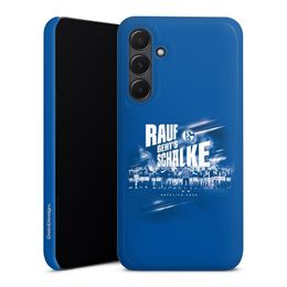 DeinDesign Galaxy A35 5G Handy Premium Case Smartphone Handyh&uuml;lle Schutzh&uuml;lle gl&auml;nzend Official Licensed Product Ascent Fc Schalke 04 Premium Case