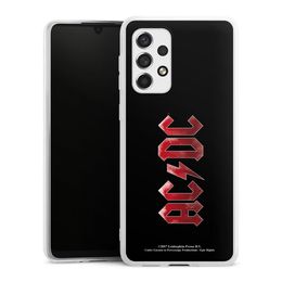 DeinDesign Galaxy A33 5G Handy Silikon H&uuml;lle Case transparent Handyh&uuml;lle Logo Merchandise Acdc Silikon Case