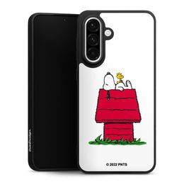 DeinDesign Galaxy A56 5G Handy Premium Silikon H&uuml;lle Handyh&uuml;lle schwarz Case Snoopy Peanuts Official Licensed Product Silikon Premium Case