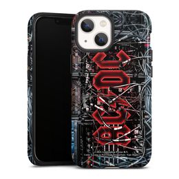 DeinDesign iPhone 13 Mini Handy Panzer Handyh&uuml;lle robuste Outdoor H&uuml;lle Schutzh&uuml;lle gl&auml;nzend Merchandise Acdc Official Licensed Product Tough Case