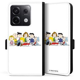 DeinDesign Xiaomi Redmi Note 13 Pro 5G Handy Klapph&uuml;lle Handyh&uuml;lle aus Kunst Leder schwarz Flip Case Merchandise Kindheit Peanuts Sideflip mit Lasche
