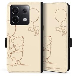 DeinDesign Xiaomi Redmi Note 13 Pro 5G Handy Klapph&uuml;lle Handyh&uuml;lle aus Kunst Leder schwarz Flip Case Disney Official Licensed Product Winnie The Pooh Sideflip 