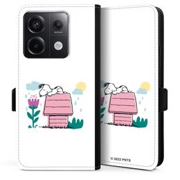 DeinDesign Xiaomi Redmi Note 13 Pro 5G Handy Klapph&uuml;lle Handyh&uuml;lle aus Kunst Leder schwarz Flip Case Snoopy Dog Official Licensed Product Sideflip mit Lasche
