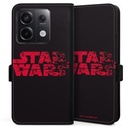 DeinDesign Xiaomi Redmi Note 13 Pro 5G Handy Klapph&uuml;lle Handyh&uuml;lle aus Kunst Leder schwarz Flip Case Star Wars Merchandise Logo Sideflip mit Lasche