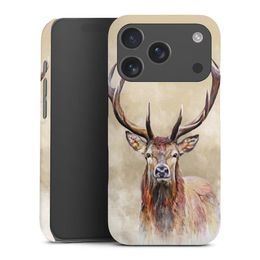 DeinDesign iPhone 17 Pro Handy Premium Case Smartphone Handyh&uuml;lle Schutzh&uuml;lle gl&auml;nzend Animal Look Deer Reindeer Premium Case