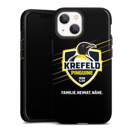 DeinDesign iPhone 13 Mini Handy Panzer Handyh&uuml;lle robuste Outdoor H&uuml;lle Schutzh&uuml;lle gl&auml;nzend Sports Krefeld Pinguine Ice Hockey Tough Case