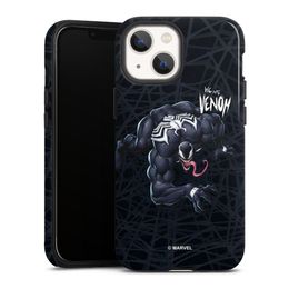 DeinDesign iPhone 13 Mini Handy Panzer Handyh&uuml;lle robuste Outdoor H&uuml;lle Schutzh&uuml;lle gl&auml;nzend Marvel Venom Spiderman Tough Case