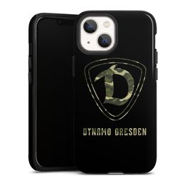 DeinDesign iPhone 13 Mini Handy Panzer Handyh&uuml;lle robuste Outdoor H&uuml;lle Schutzh&uuml;lle gl&auml;nzend Sgd Official Licensed Product Sg Dynamo Dresden Tough Case