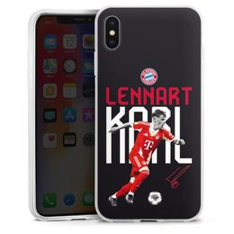 DeinDesign iPhone Xs Max Handy Silikon H&uuml;lle Case transparent Handyh&uuml;lle Official Licensed Product Fcb Lennart Karl Silikon Case