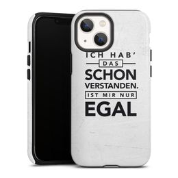 DeinDesign iPhone 13 Mini Handy Panzer Handyh&uuml;lle robuste Outdoor H&uuml;lle Schutzh&uuml;lle gl&auml;nzend Spruch Sayings Statement Tough Case
