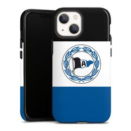 DeinDesign iPhone 13 Mini Handy Panzer Handyh&uuml;lle robuste Outdoor H&uuml;lle Schutzh&uuml;lle gl&auml;nzend Official Licensed Product Arminen Arminia Bielefeld Tough Case