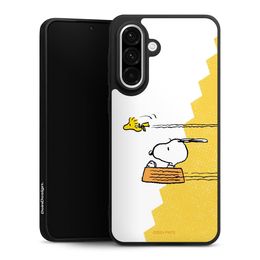 DeinDesign Galaxy A56 5G Handy Premium Silikon H&uuml;lle Handyh&uuml;lle schwarz Case Snoopy Peanuts Children Silikon Premium Case