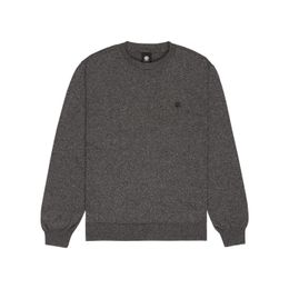 Element Herren Strickpullover "Icon Embroidery"mid grau heather, Gr. XL, Obermaterial: 50% Baumwolle, 50% Polyester., Pullover
