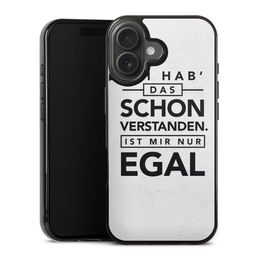 DeinDesign iPhone 17 Handy Silikon H&uuml;lle Case schwarz Handyh&uuml;lle Spruch Sayings Statement