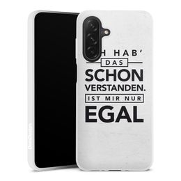 DeinDesign Galaxy A26 Handy Silikon H&uuml;lle Case wei&szlig; Handyh&uuml;lle Spruch Sayings Statement Silikon Case