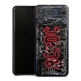 DeinDesign Galaxy A32 5G Handy Silikon H&uuml;lle Case schwarz Handyh&uuml;lle Acdc Merchandise Official Licensed Product