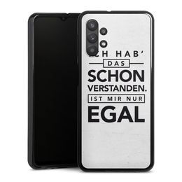 DeinDesign Galaxy A32 5G Handy Silikon H&uuml;lle Case schwarz Handyh&uuml;lle Spruch Sayings Statement