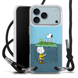 DeinDesign iPhone 17 Pro Handy Carry Case H&uuml;lle mit Band Handykette zum Umh&auml;ngen schwarz Peanuts Children Snoopy Carry Case