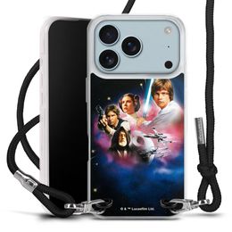 DeinDesign iPhone 17 Pro Handy Carry Case H&uuml;lle mit Band Handykette zum Umh&auml;ngen schwarz Star Wars Lightsaber Merchandise Carry Case