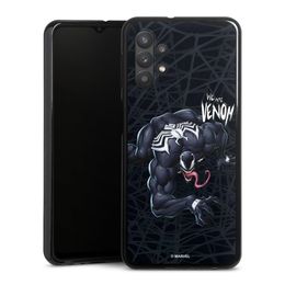 DeinDesign Galaxy A32 5G Handy Silikon H&uuml;lle Case schwarz Handyh&uuml;lle Spiderman Marvel Venom