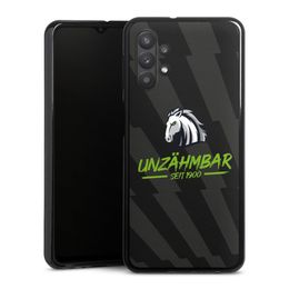 DeinDesign Galaxy A32 5G Handy Silikon H&uuml;lle Case schwarz Handyh&uuml;lle Horse Official Licensed Product Borussia M&ouml;nchengladbach