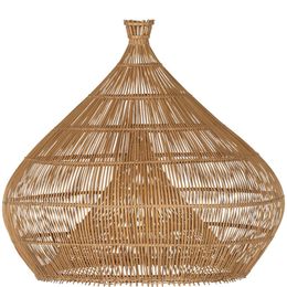 Leuchtenschirm, Natur, Holz, Bambus, massiv, rund, 50 cm, Lampen & Leuchten, Innenbeleuchtung, Lampenschirme