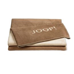JOOP! Wohndecke Uni Doubleface, Natur, Fango, Textil, Uni, 150x200 cm, Textiles Vertrauen - Oeko-Tex&reg;, Made in Germany, Kettelrand, Double face, Wohntextilien, Decken, Kuscheldecken