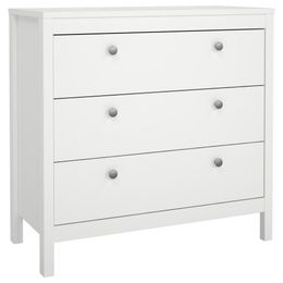 P & B Kommode Madrid 172301, Wei&szlig;, Holzwerkstoff, 3 Schublade(n) Schubladen, 82.3x79.7x38.4 cm, Wohnzimmer, Kommoden & Sideboards, Kommoden