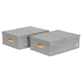 Love !T Store !T Aufbewahrungsboxen-Set Premium, Hellgrau, Textil, 33x16x50 cm, Deckel, Deckel aufklappbar, Ordnen & Aufbewahren, Aufbewahrungsboxen