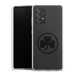 DeinDesign Galaxy A52s 5G Handy Silikon H&uuml;lle Case wei&szlig; Handyh&uuml;lle Official Licensed Product Spvgg Greuther F&uuml;rth Clover Silikon Case