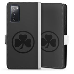 DeinDesign Galaxy S20 FE Handy Klapph&uuml;lle Handyh&uuml;lle aus Kunst Leder wei&szlig; Flip Case Official Licensed Product Clover Spvgg Greuther F&uuml;rth Sideflip mit Lasche