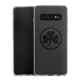 DeinDesign Galaxy S10 Plus Handy Silikon H&uuml;lle Case transparent Handyh&uuml;lle Official Licensed Product Spvgg Greuther F&uuml;rth Clover Silikon Case
