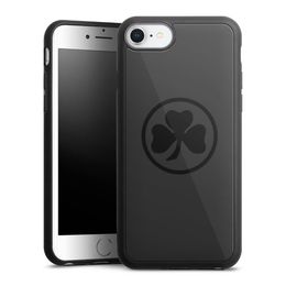 DeinDesign iPhone SE (2020) Handy Gallery Case Handyh&uuml;lle 9H Geh&auml;rtetes Glas R&uuml;ckseite H&uuml;lle Official Licensed Product Clover Spvgg Greuther F&uuml;rth Gallery Case